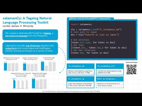 calamanCy: A Tagalog Natural Language Processing Toolkit (NLP-OSS 2023 ...
