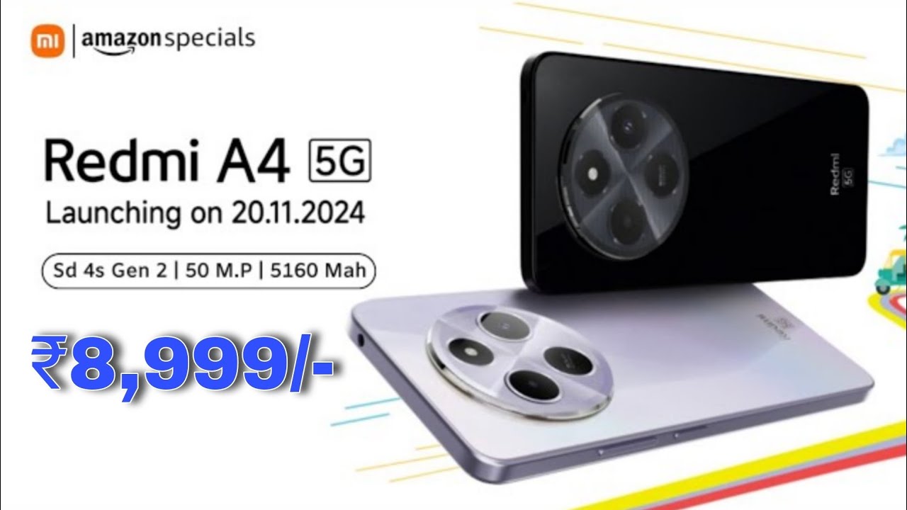 Redmi A4 5G India Launch Date | Redmi A4 5G Price in India & Specs🔥 ...