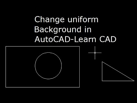Change uniform background in autocad - YouTube