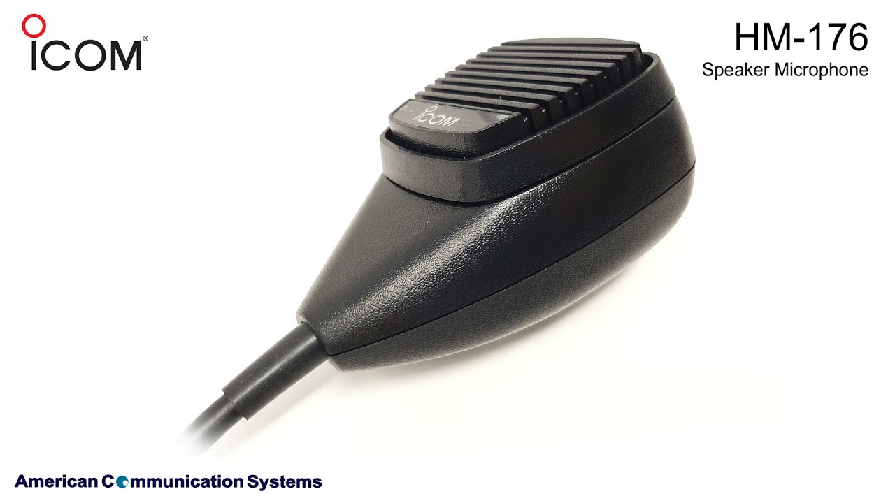 Icom HM-176 Rugged Speaker Hand Microphone for IC-A200 / IC-A210 / IC ...