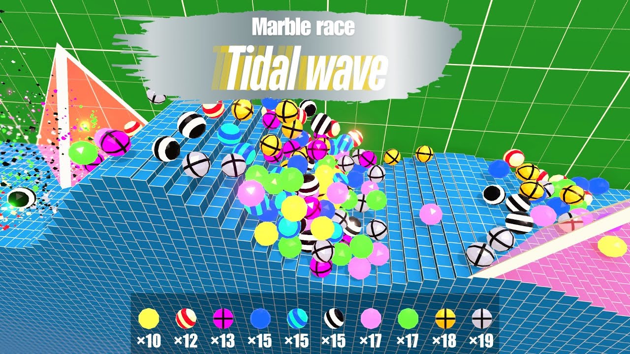 Escape from the tidal wave - Marble run race in Unity - YouTube