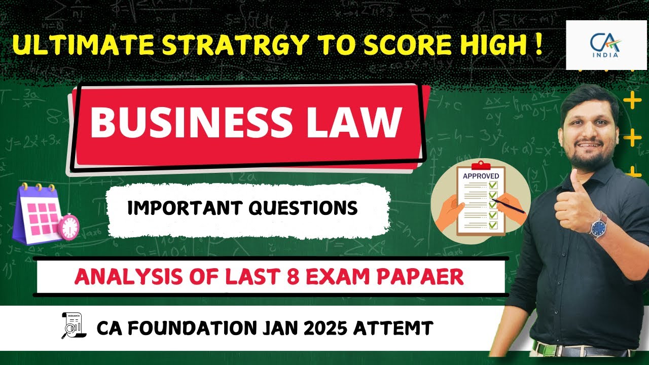 8 Exam Papers Analyzed for CA Foundation law | Ultimate Strategy to ...
