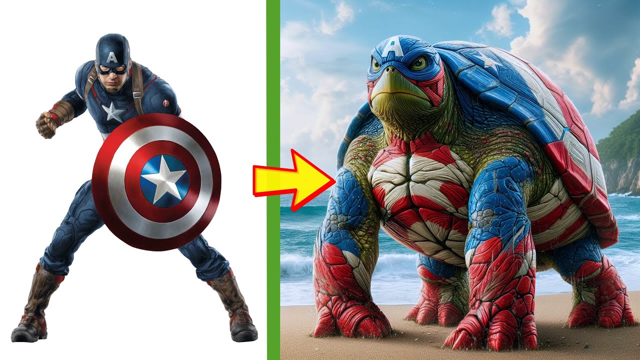AVENGERS but TURTLE 💥 All Characters ( Marvel & DC ) SUPERHERO AVENGERS ...