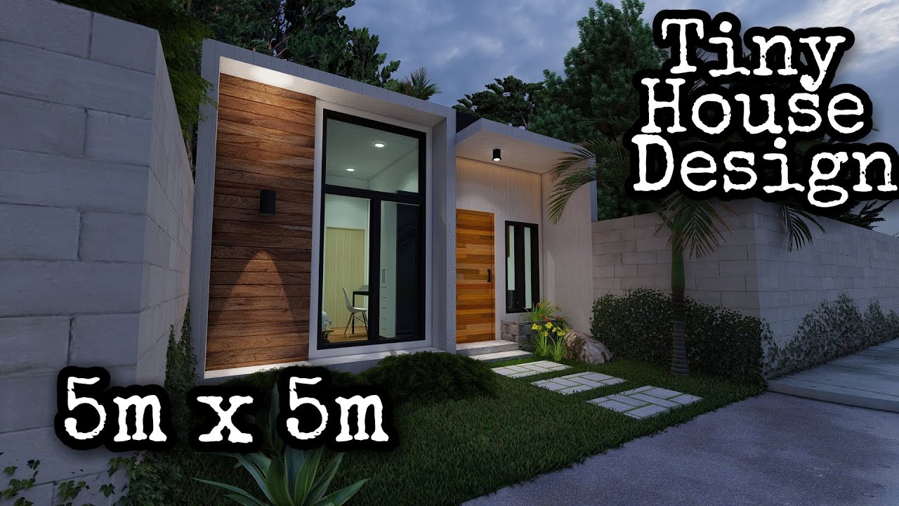 Simple House Design | 5mx5m Tiny House | Small House Design - YouTube