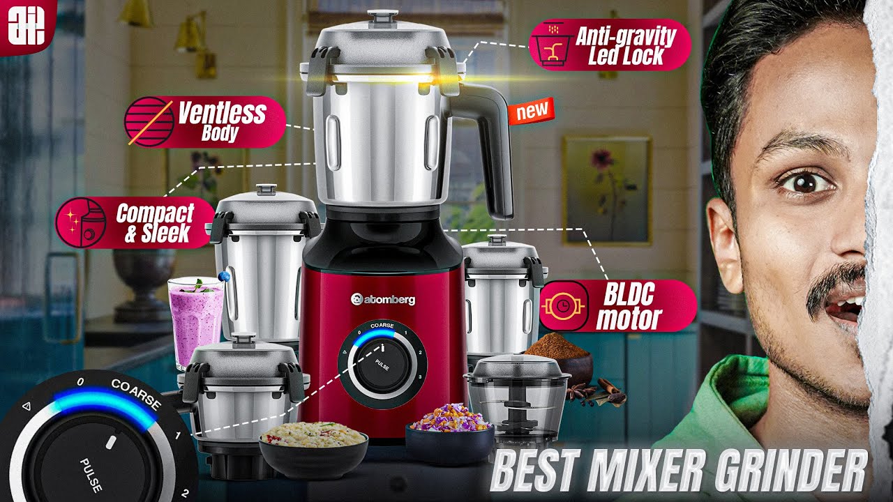 Best Mixer Grinder Unboxing || Coarse & Pulse Mode || Atomberg Mixer ...