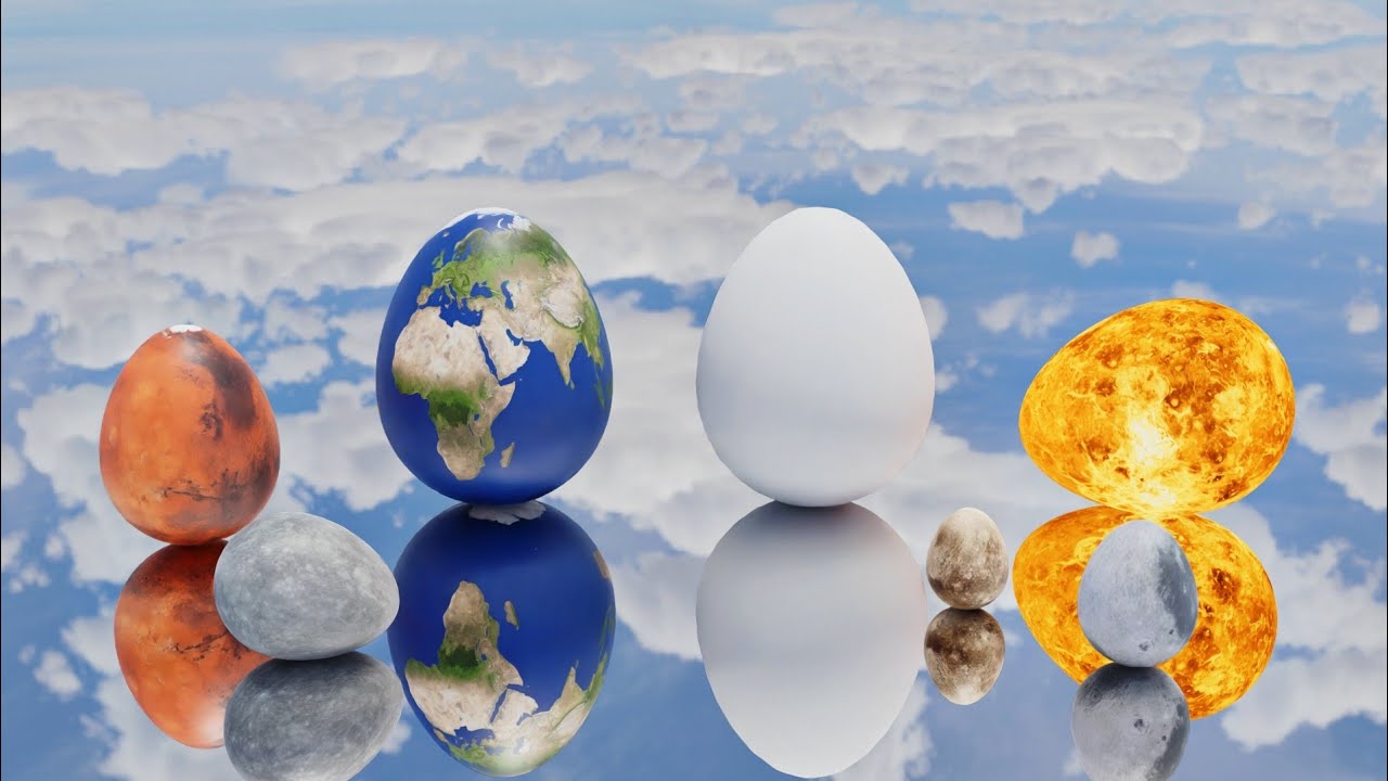 Eggs planet bouncing | Solar System Planet Size Comparison 3D - YouTube