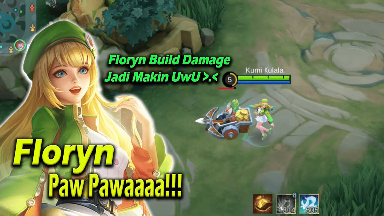 SKIN BAU FLORYN IJO LUMUT!! dengan kekuatan build damage jadi UwU ...