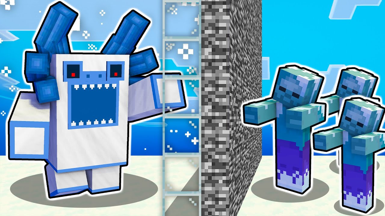 I CHEATED in a ICE Minecraft Mob Battle - YouTube
