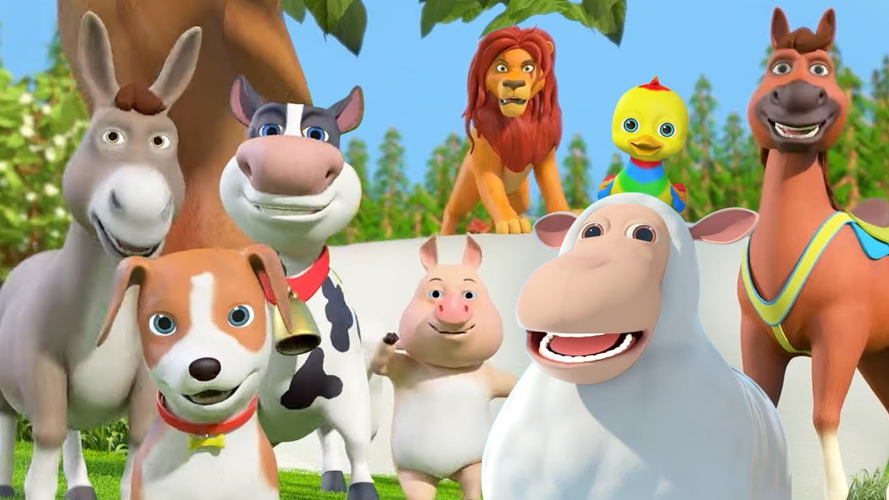 Animal Sounds Song + More Cartoon Videos and Learning Rhyme for Kids ...