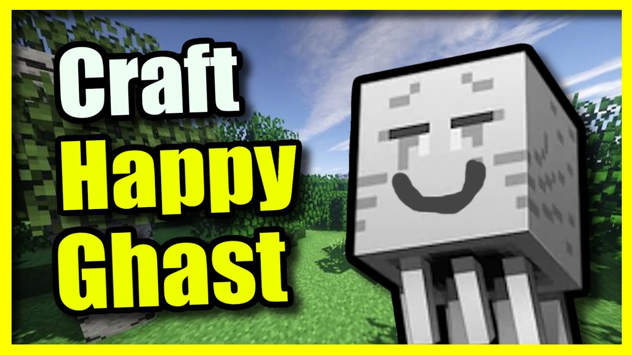 How to Craft a Happy Ghast so you can Ride them in Minecraft (Easy ...