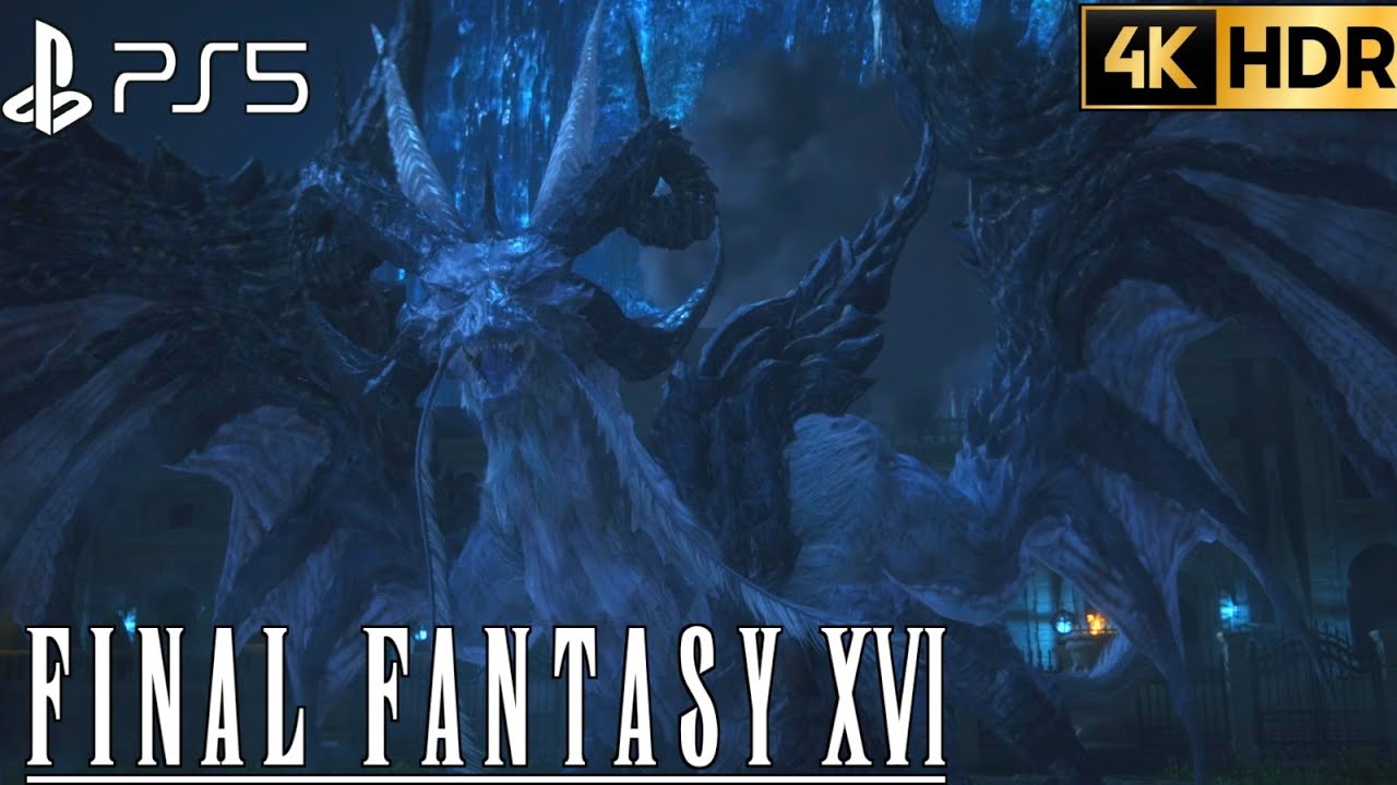 Clive Vs White Dragon FINAL FANTASY 16 White Dragon Boss Fight 4K | PS5 ...