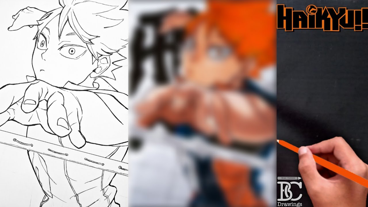 Drawing Hinata Shoyo [Haikyuu] - YouTube