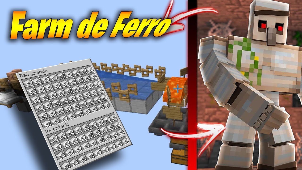 FARM DE FERRO INFINITO MUITO FÁCIL e AUTOMÁTICO! - MINECRAFT 2020 - YouTube