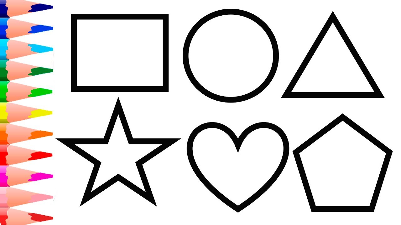 Shapes Painting & Coloring for Kids - YouTube