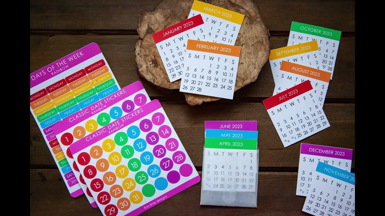 2023 Rainbow Calendar Kit - YouTube