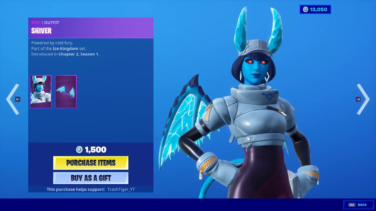 Shiver skin - Fortnite Item Shop (2019-12-26) - YouTube