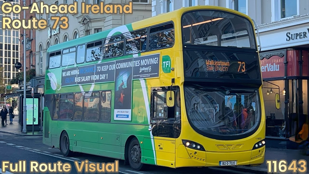 Go-Ahead Ireland | Route 73 - Full Route Visual | Marino to Walkinstown ...