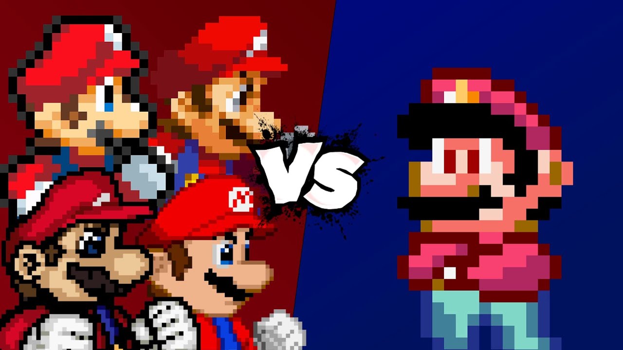 MUGEN Battle - Mario x4 vs Power Star Mario - YouTube