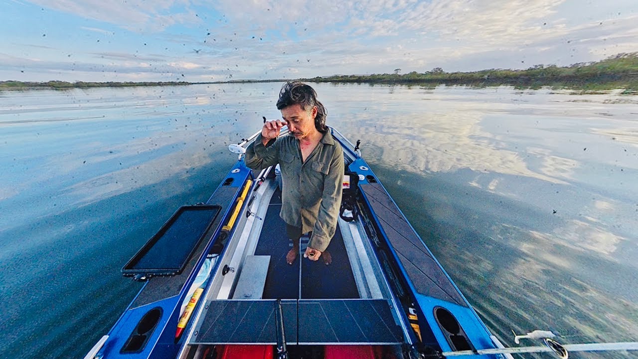 ALONE & BITTEN, Overwhelming Bugs - Island Camping Catch & cook - YouTube