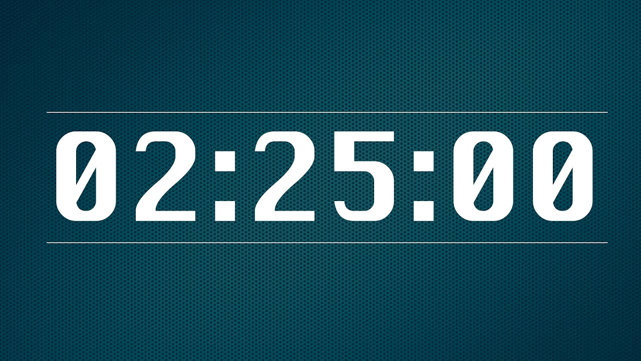 2 Hour 25 Minute Timer - 4K 60 FPS - YouTube