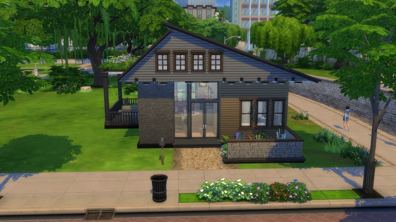 SIMS 4 Modern Cabin Speed Build - YouTube