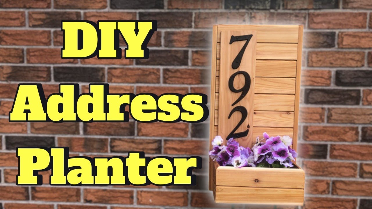 DIY Address Planter from 2 Fence Pickets! - YouTube