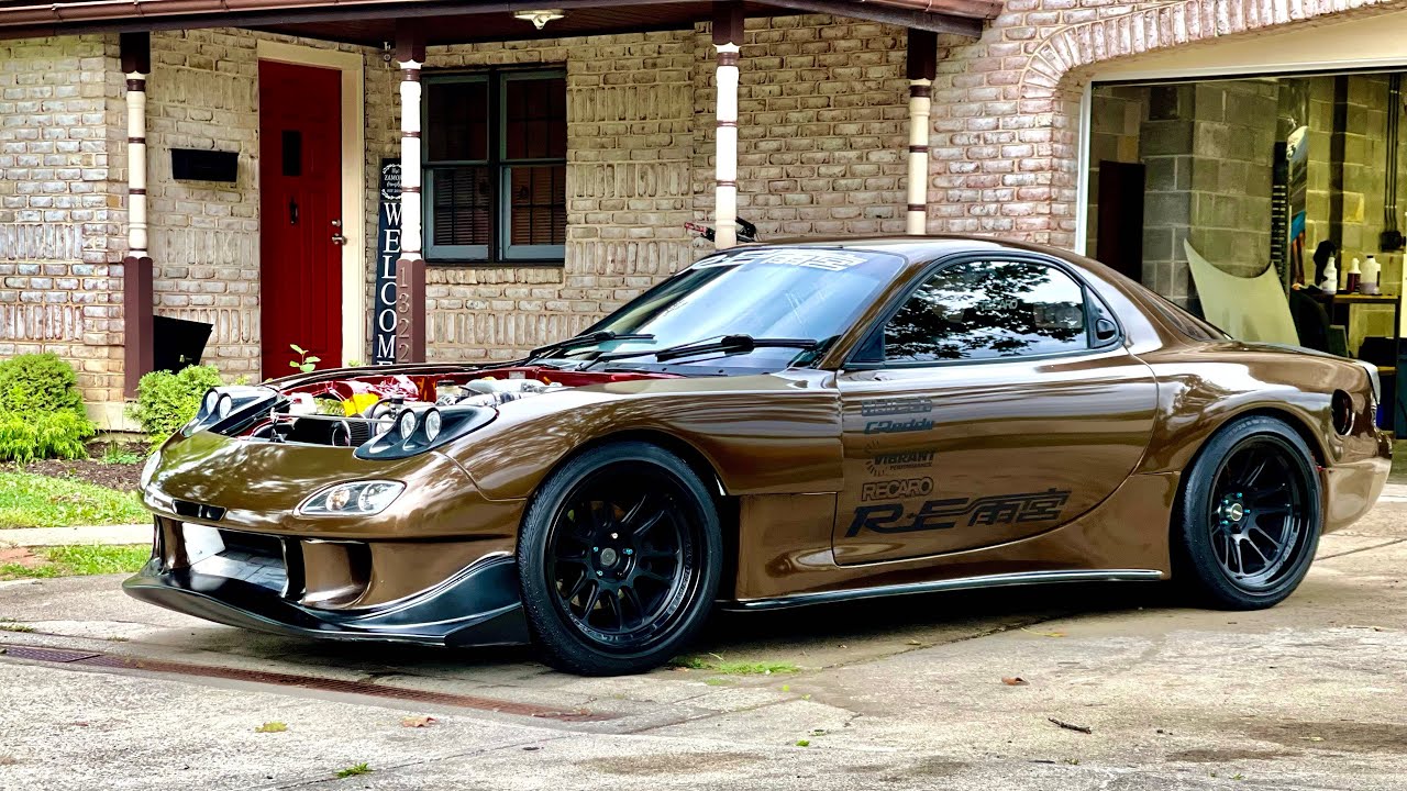 Wide Body Mazda RX7 full vinyl wrap! - YouTube