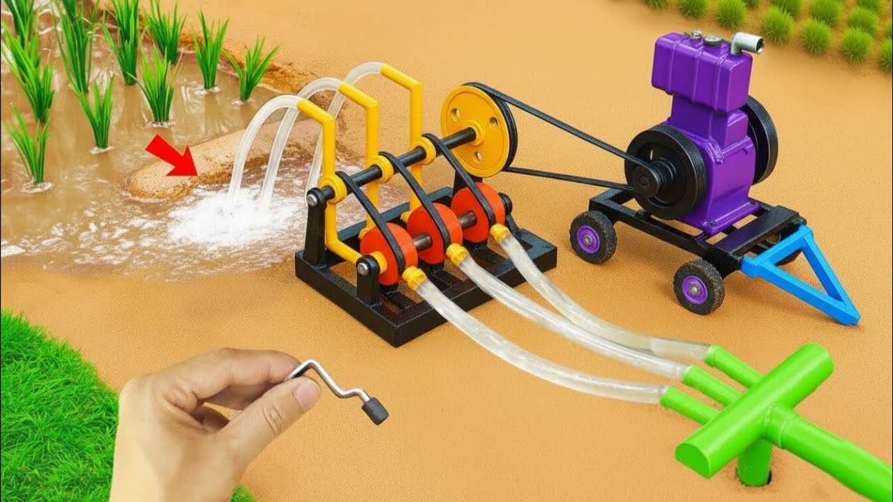 How to make diy Mini water pump science projects||hand pump science ...
