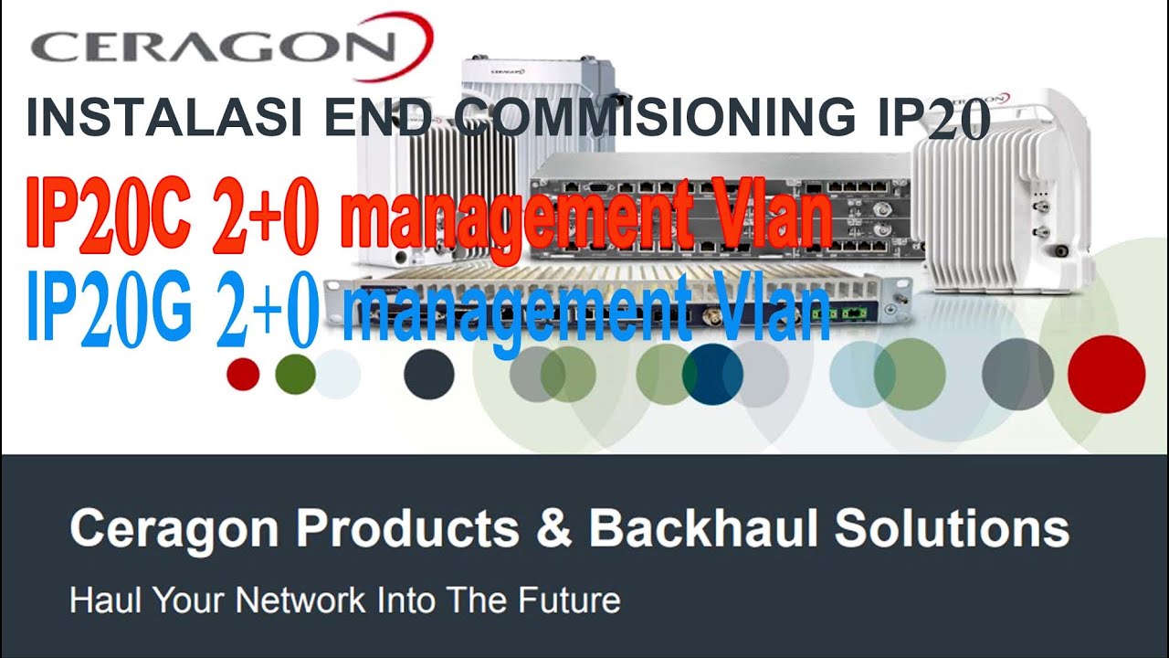SETTING MICROWAVE ODU CERAGON IP20C IP20G 2+0 management Vlan - YouTube