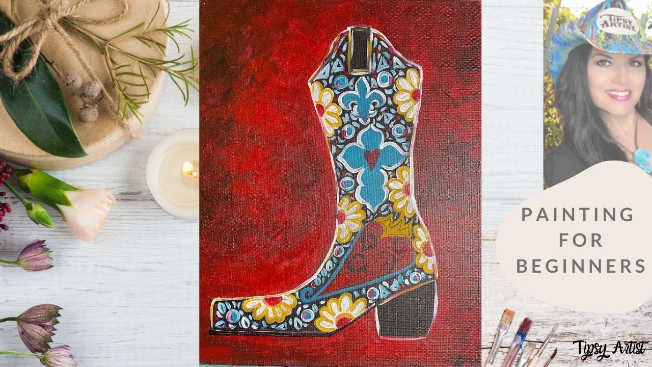How to Paint a Boot with the Tipsy Artist - YouTube