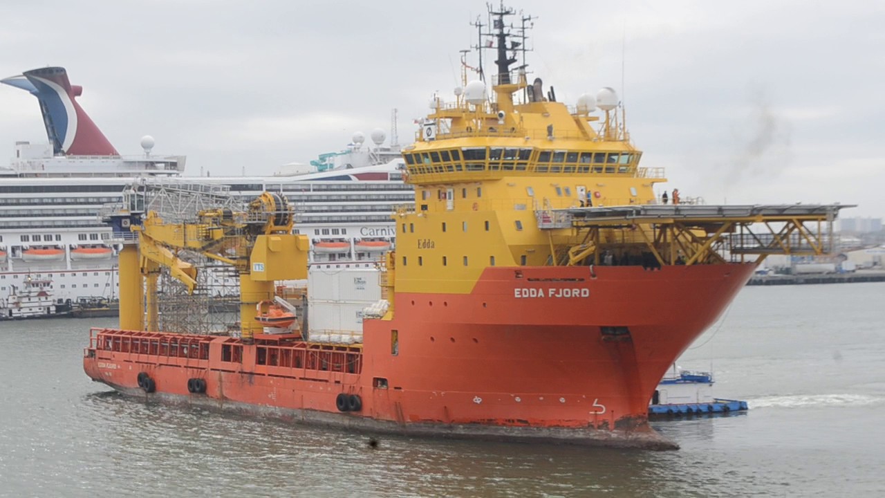 Edda Fjord in Gulf Copper, Galveston ,Texas - YouTube