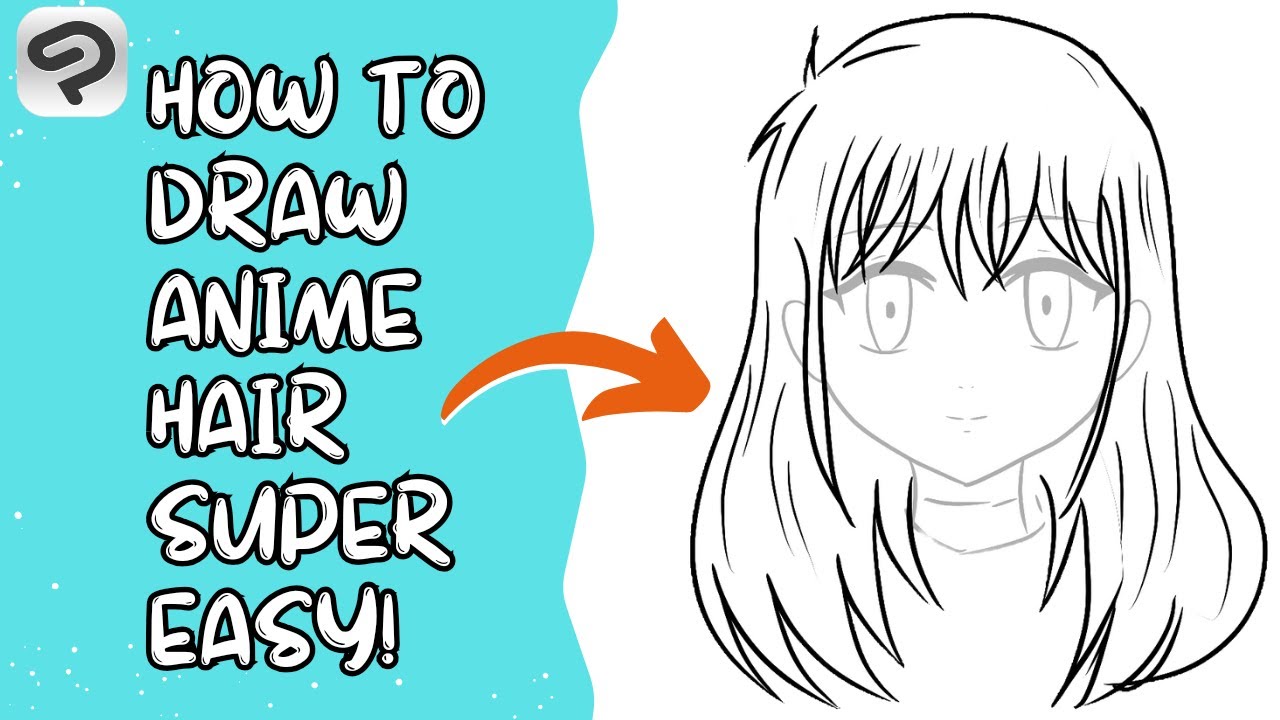 How to draw anime hair in 2 minutes- tutorial super easy! - YouTube