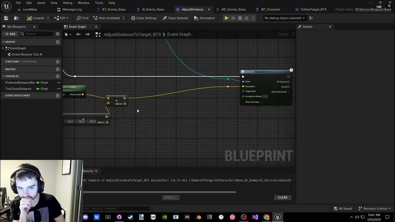 unreal engine 5 gamedev: AI sense of distance. kinda done but needs debugging - YouTube