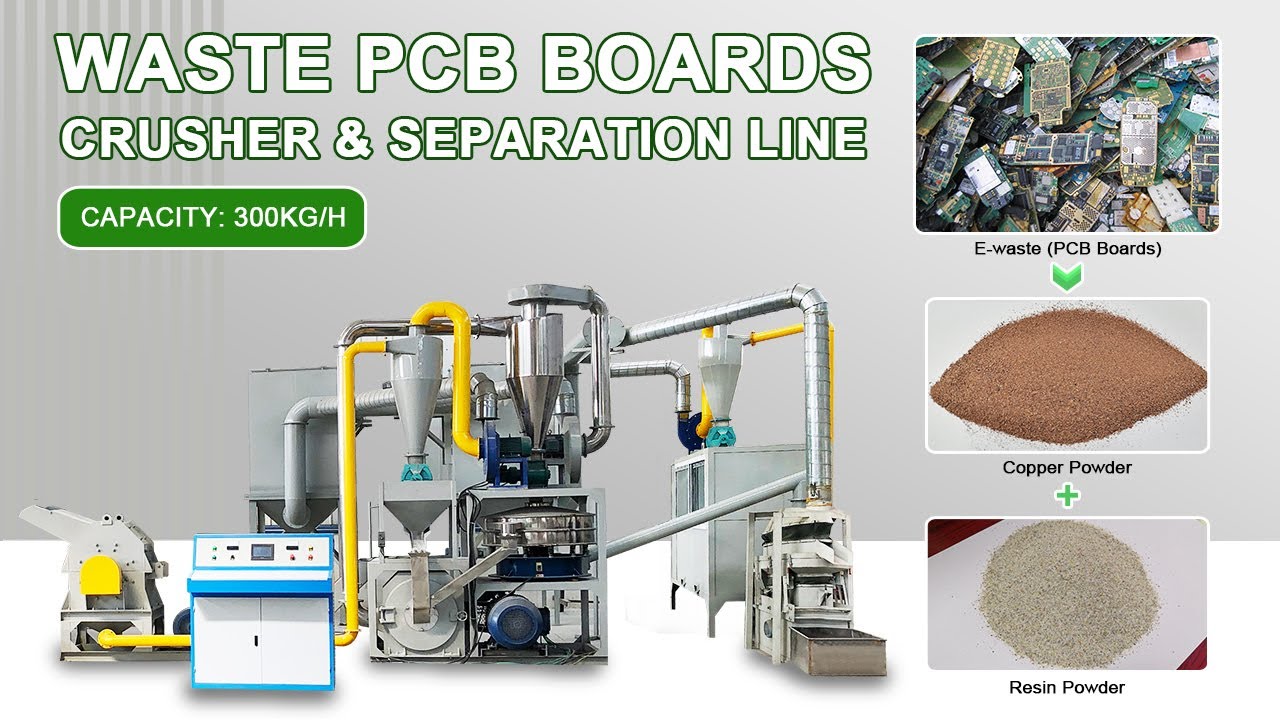 PCB Board Recycling Machine | PCB Crusher and Separator - YouTube