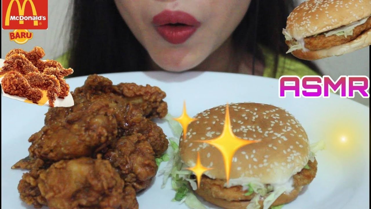 ASMR KOREAN SOY GARLIC WINGS + MCCHICKEN DARI MCD | ASMR INDONESIA | EATING SOUND - YouTube