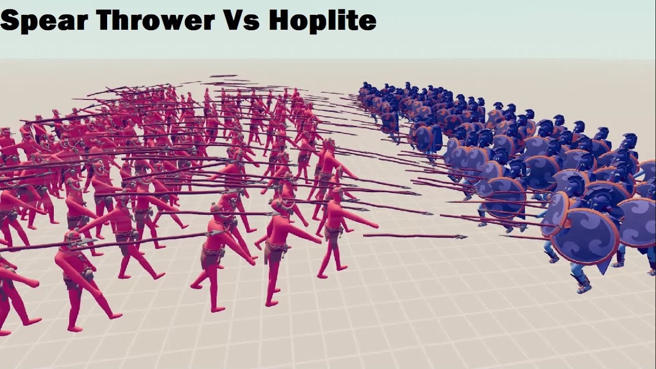 TABS 160v75 Spear Thrower Vs Hoplite-Totally Accurate Battle Simulator ...