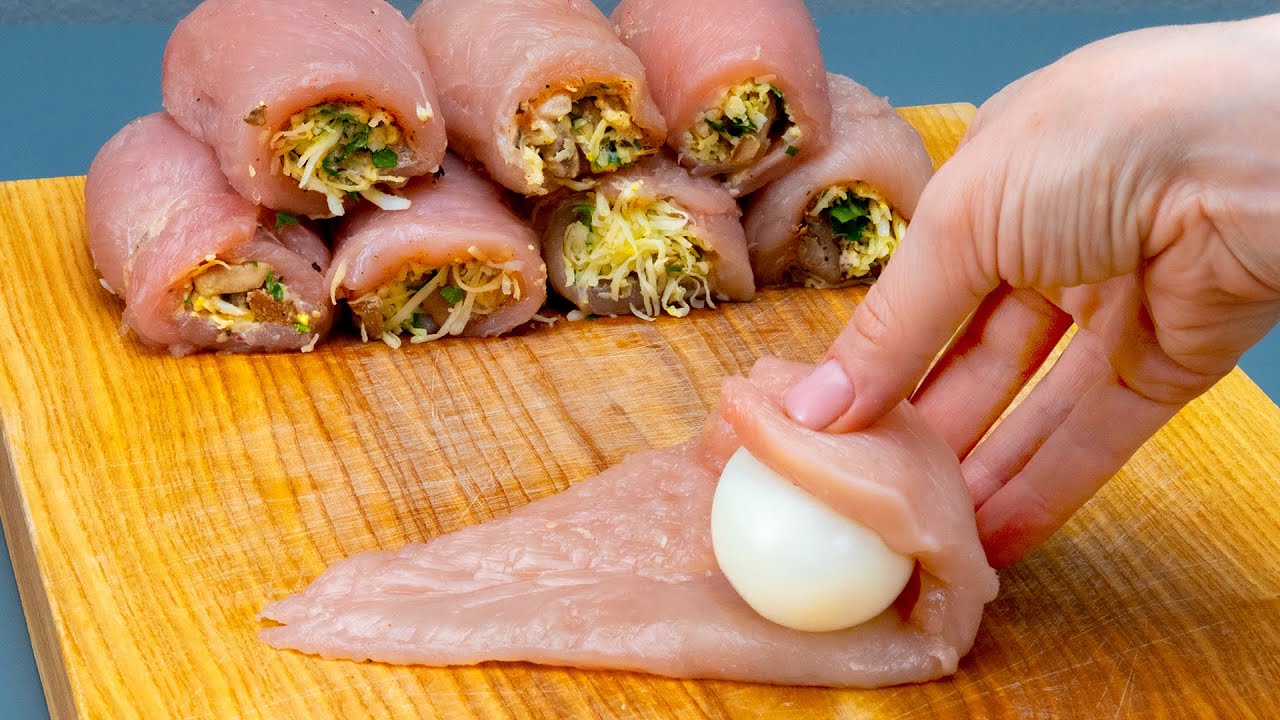 Simpler than you can imagine! A new method to make chicken rolls. You ...