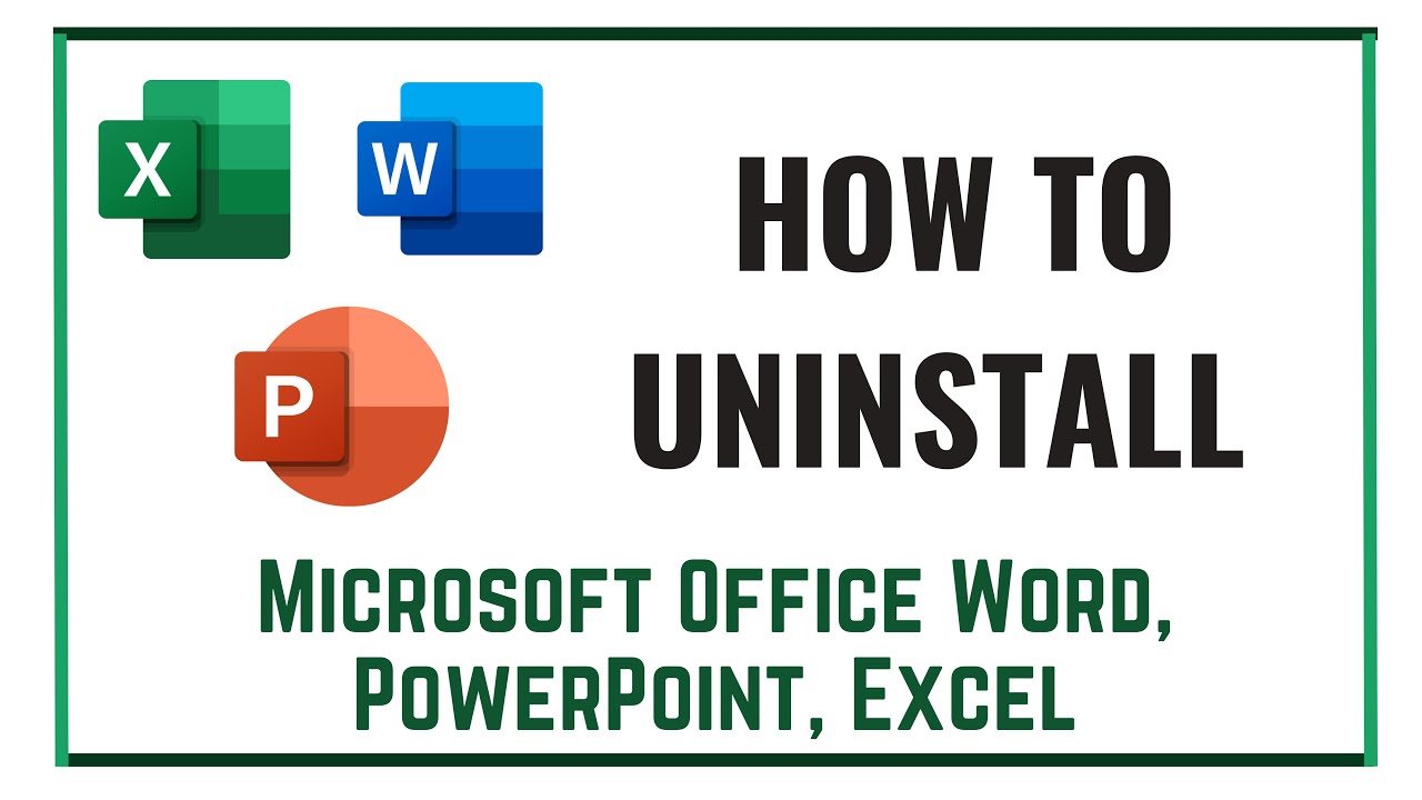 How To Uninstall Microsoft Office Word, PowerPoint, Excel [Hindi] - YouTube