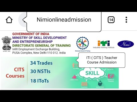 CITS (Craftsman Instructor Training Scheme) Course Admission DGET ...