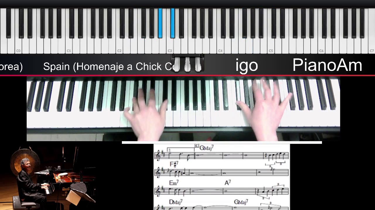Chick Corea Spain solo piano - partitura y acordes piano (chords y ...