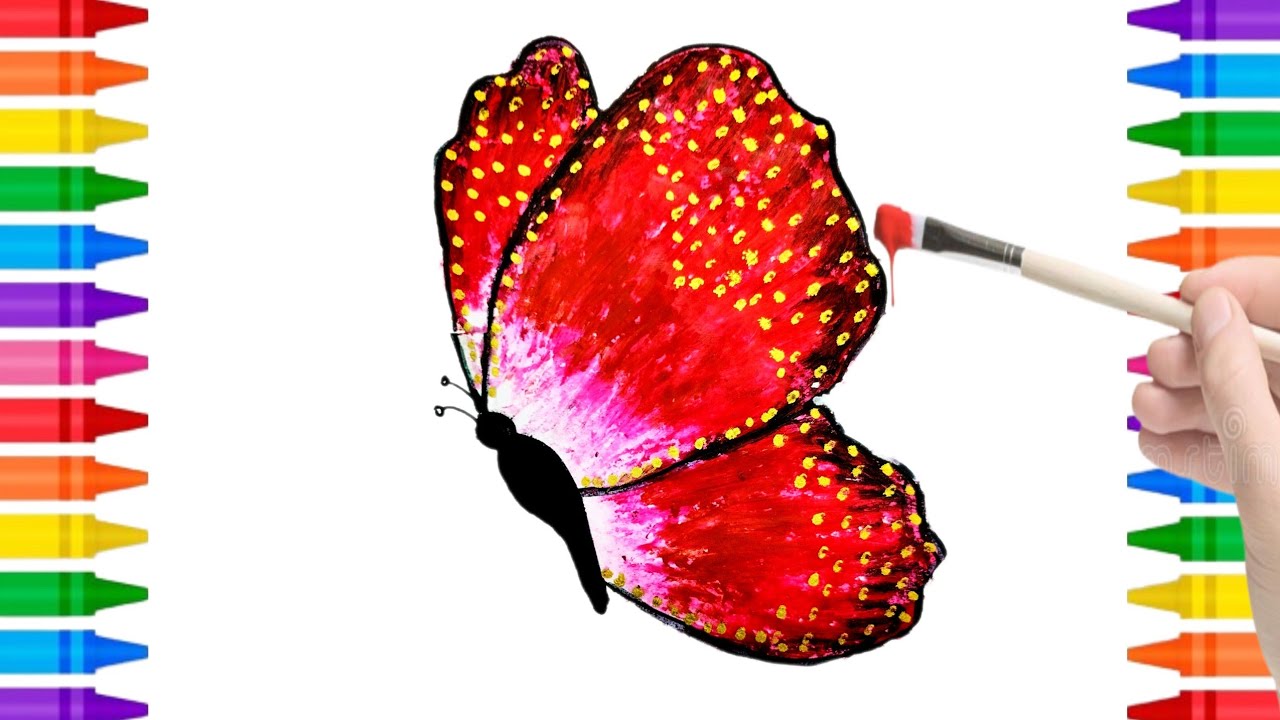 Beautiful Butterfly Drawing | Butterfly Drawing For Kids | How to draw ...