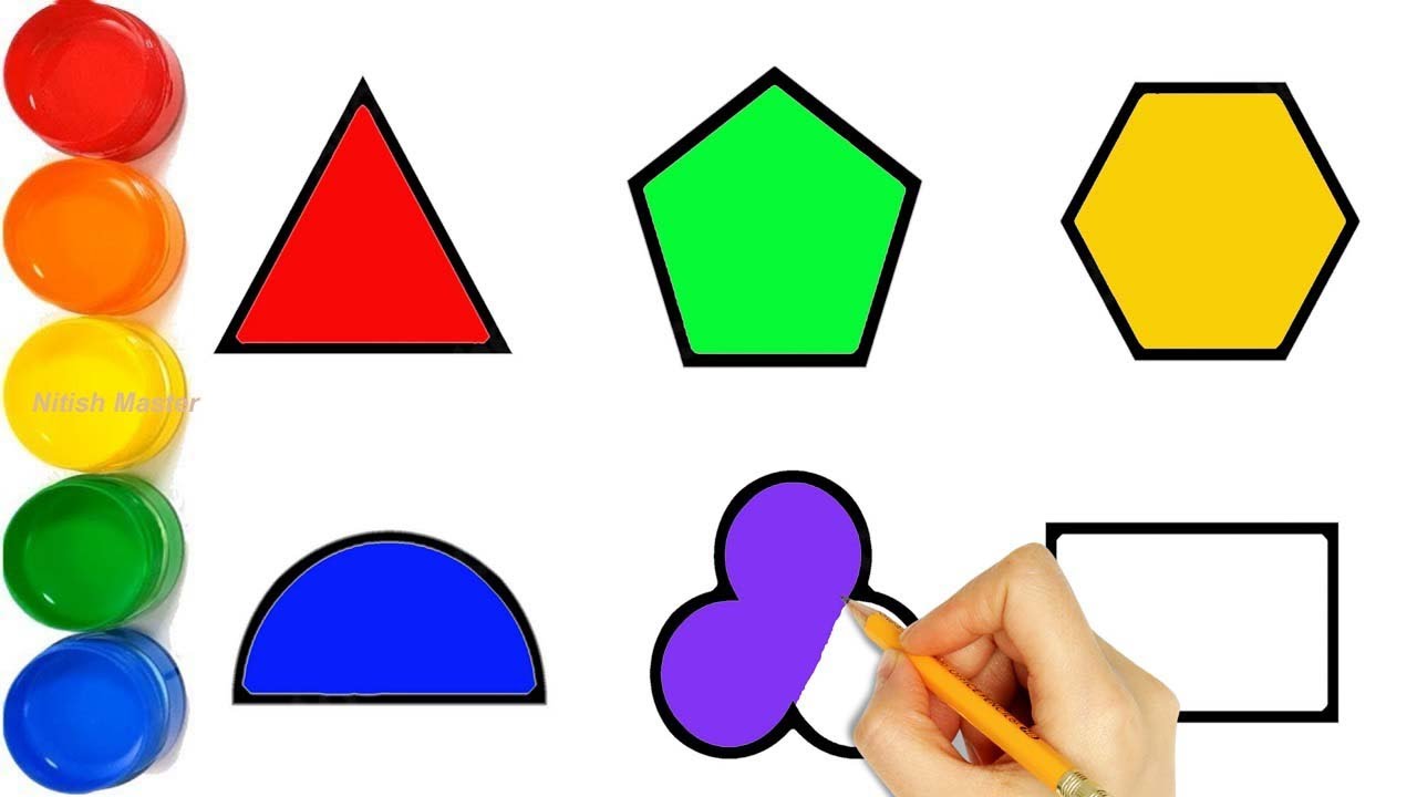 Shapes drawing , Learn 2d shapes, Colors for toddlers Preschool ...