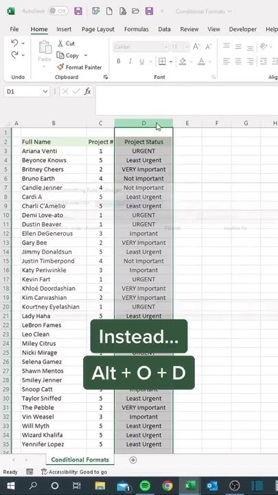 Conditional format to highlight keywords #exceltips #exceltutorial #excel #shorts - YouTube