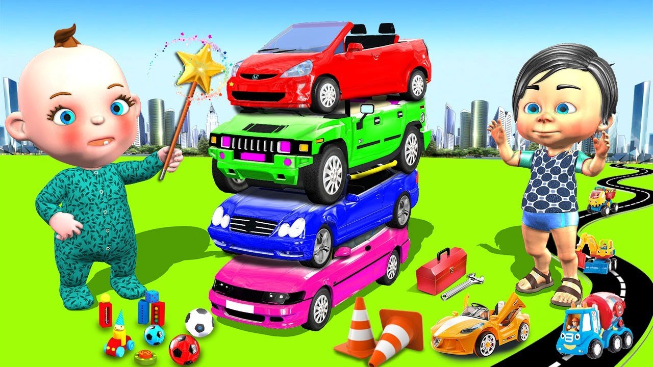 Huge Baby Magic Wand Learn Colors Cars For Kids, Children - Learn ...