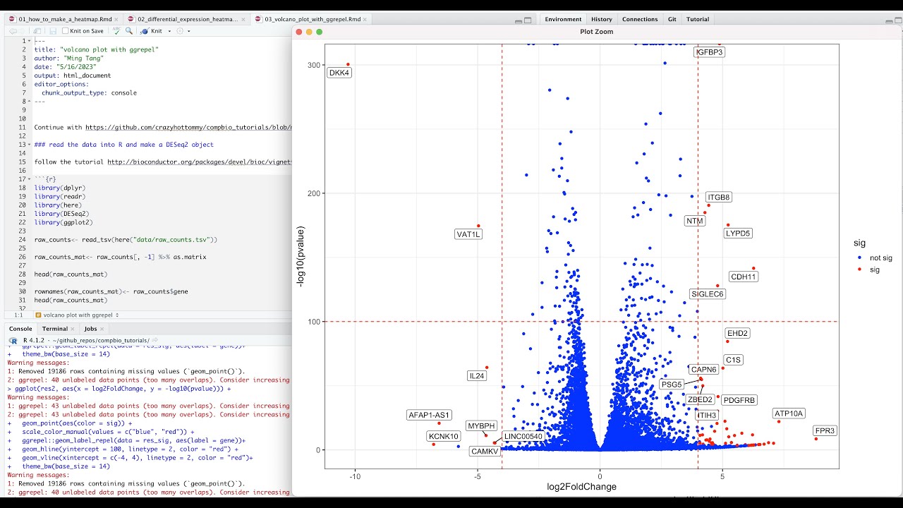 How To Make A Perfect Looking Volcano Plot Using RNAseq Data YouTube