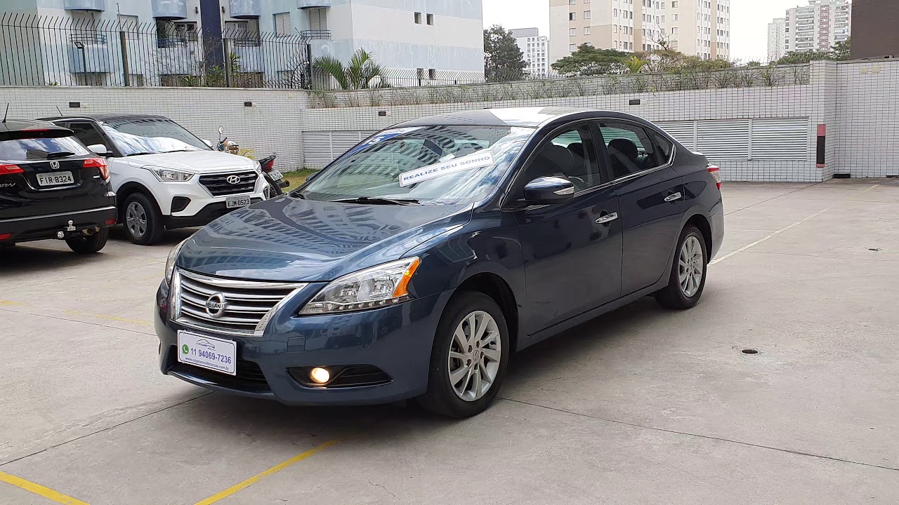 Nissan Sentra 2.0 SL automático 2015 Baixo km azul - YouTube