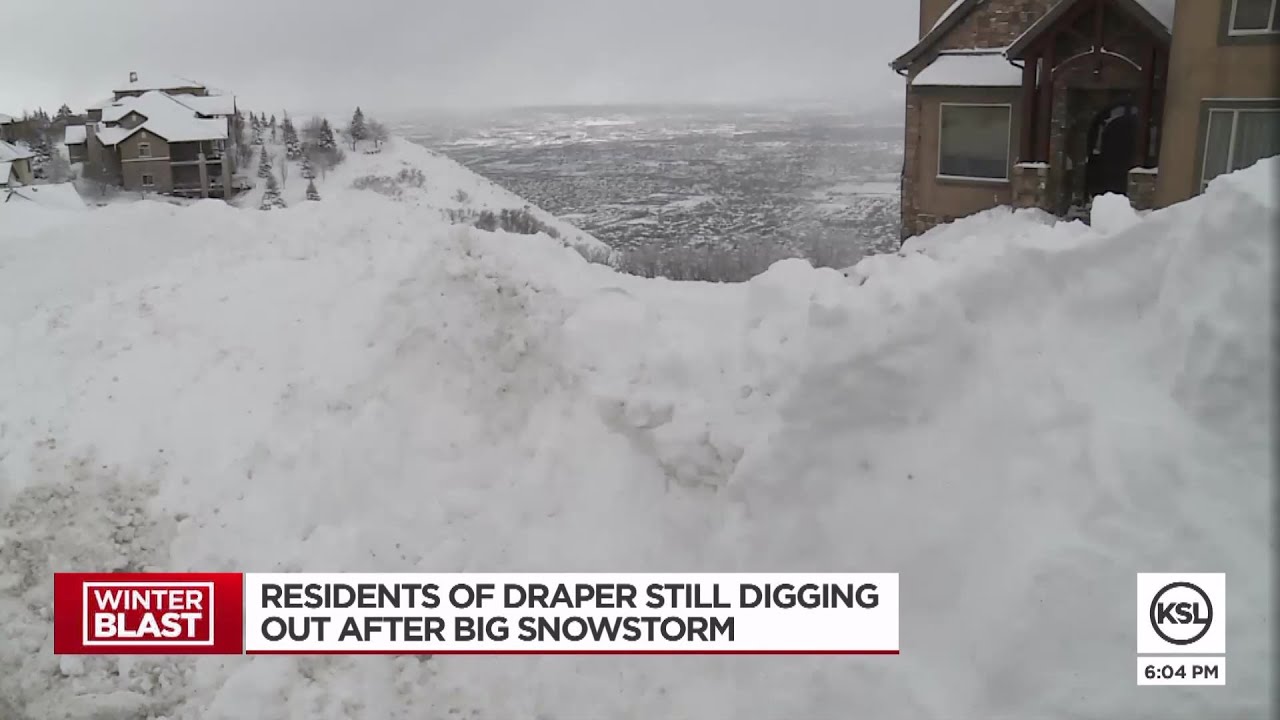 Residents of Draper still digging out from massive storm - YouTube