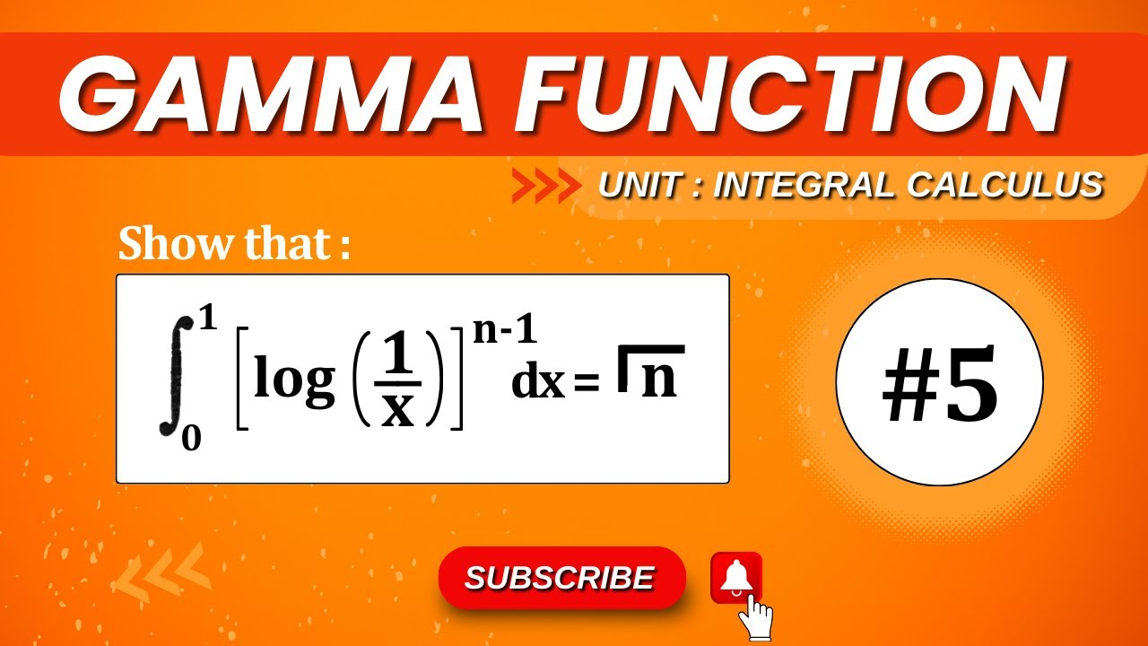 Gamma Function Solved Problem 5 Integral Calculus Beta Gamma Function 3033