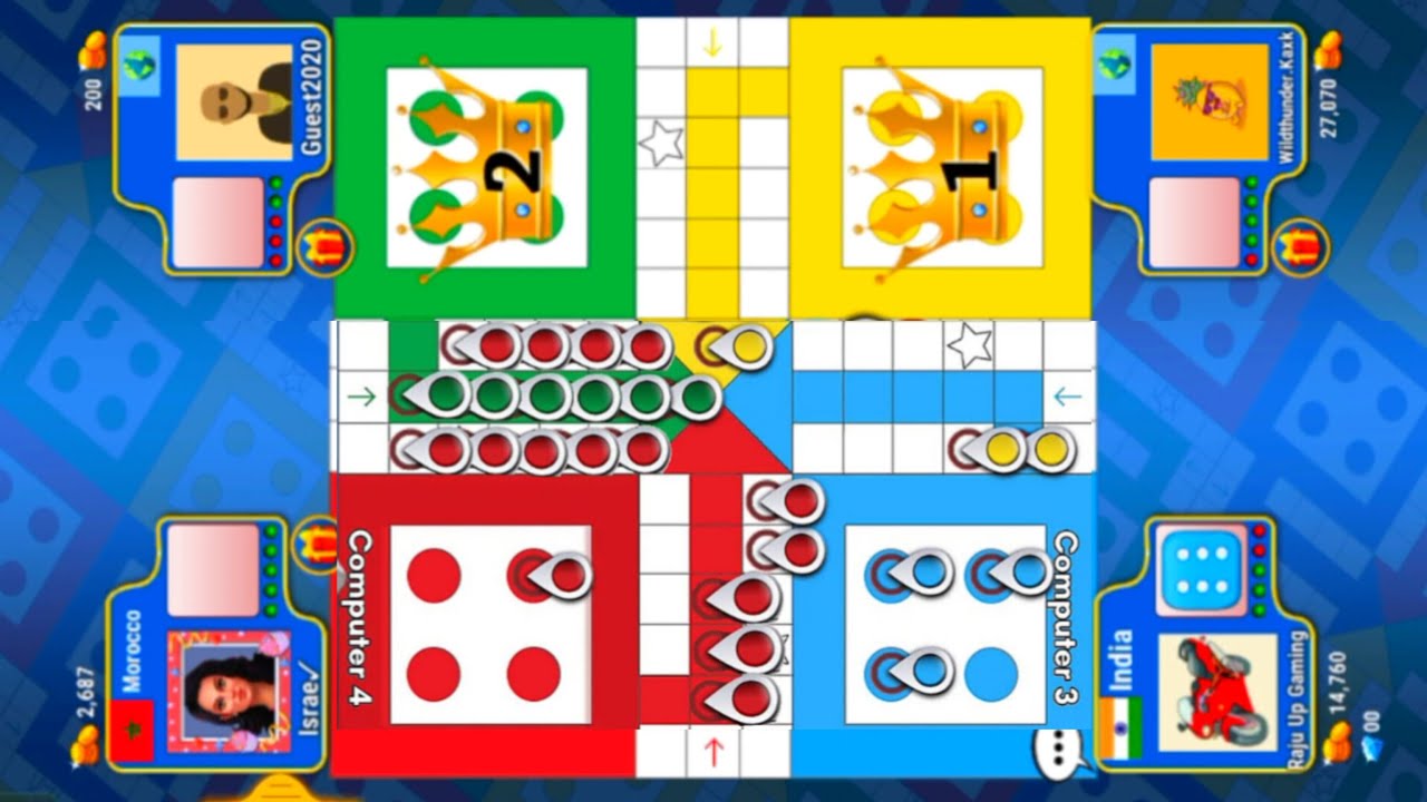 Ludo king poki 234 player game live stream Gameplay online carrom board ...