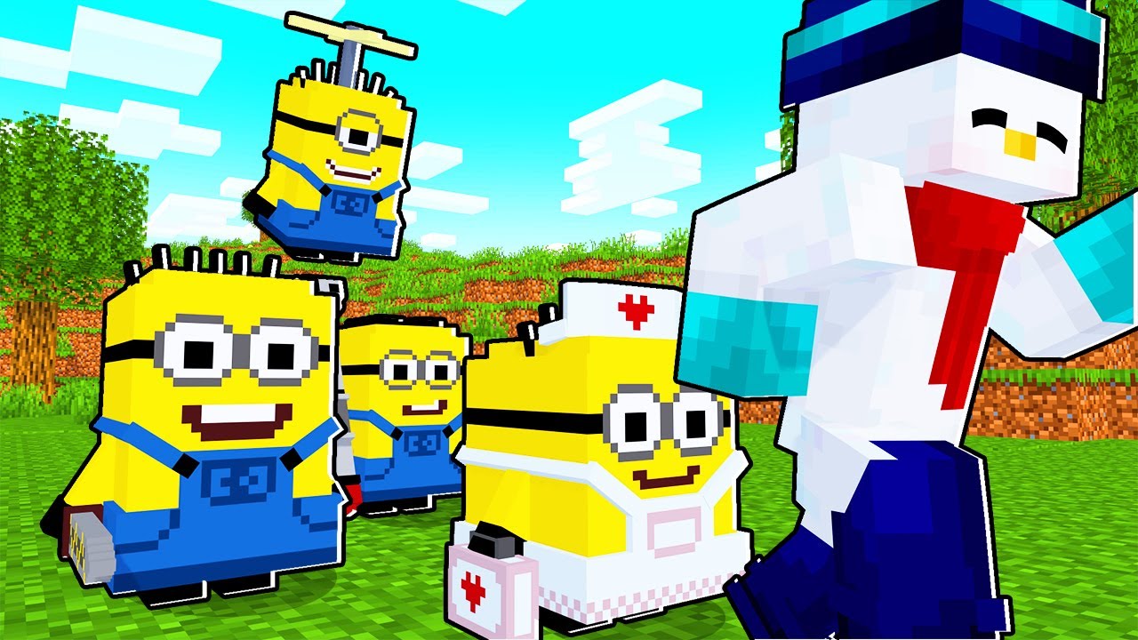 Minecraft, but Minions Join Me![7 DAYS Surviving Minecraft] - YouTube